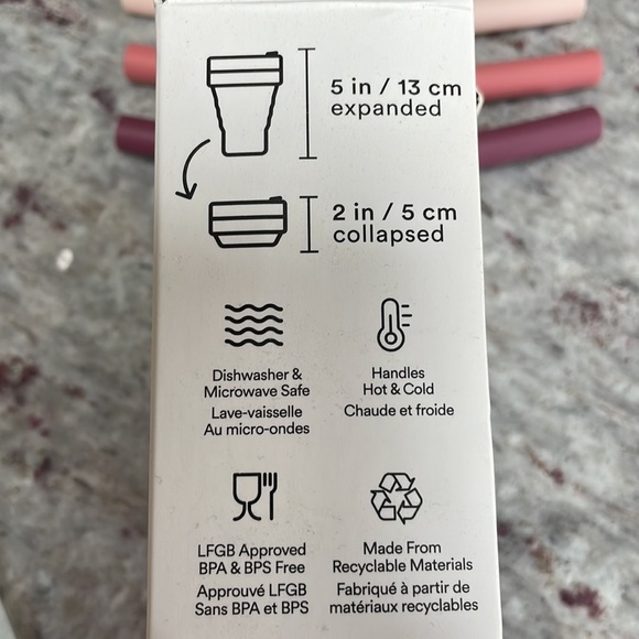 Stojo | Kitchen | Stojo Collapsible Cup With 4 Reusable Straws Nib Plum ...